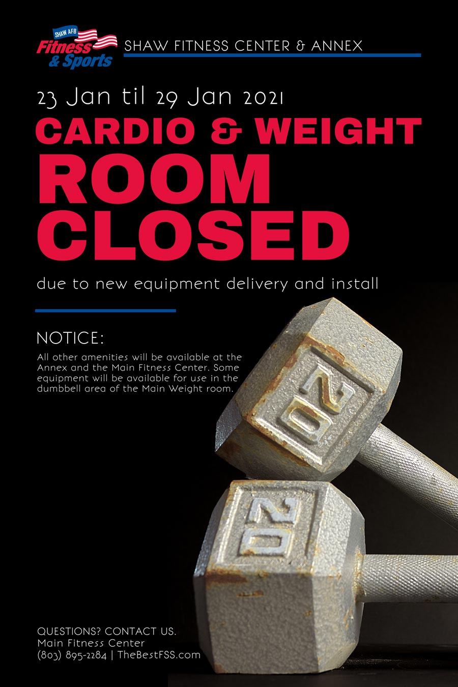 20TH FSS - Shaw Fitness & Health Center