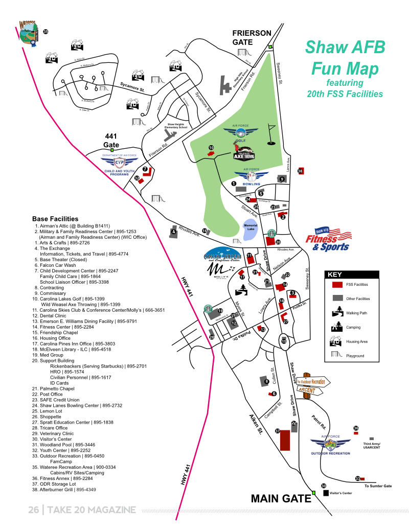 Shaw Air Force Base Map
